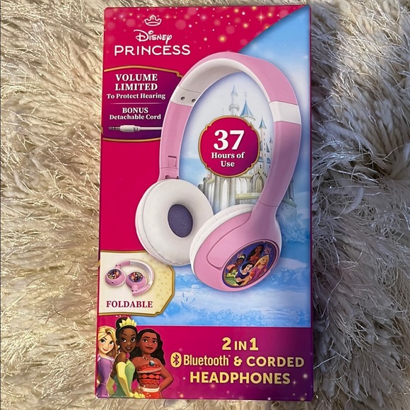 Disney | Headphones | Disney Princess Pink Bluetooth Corded Headphones ...